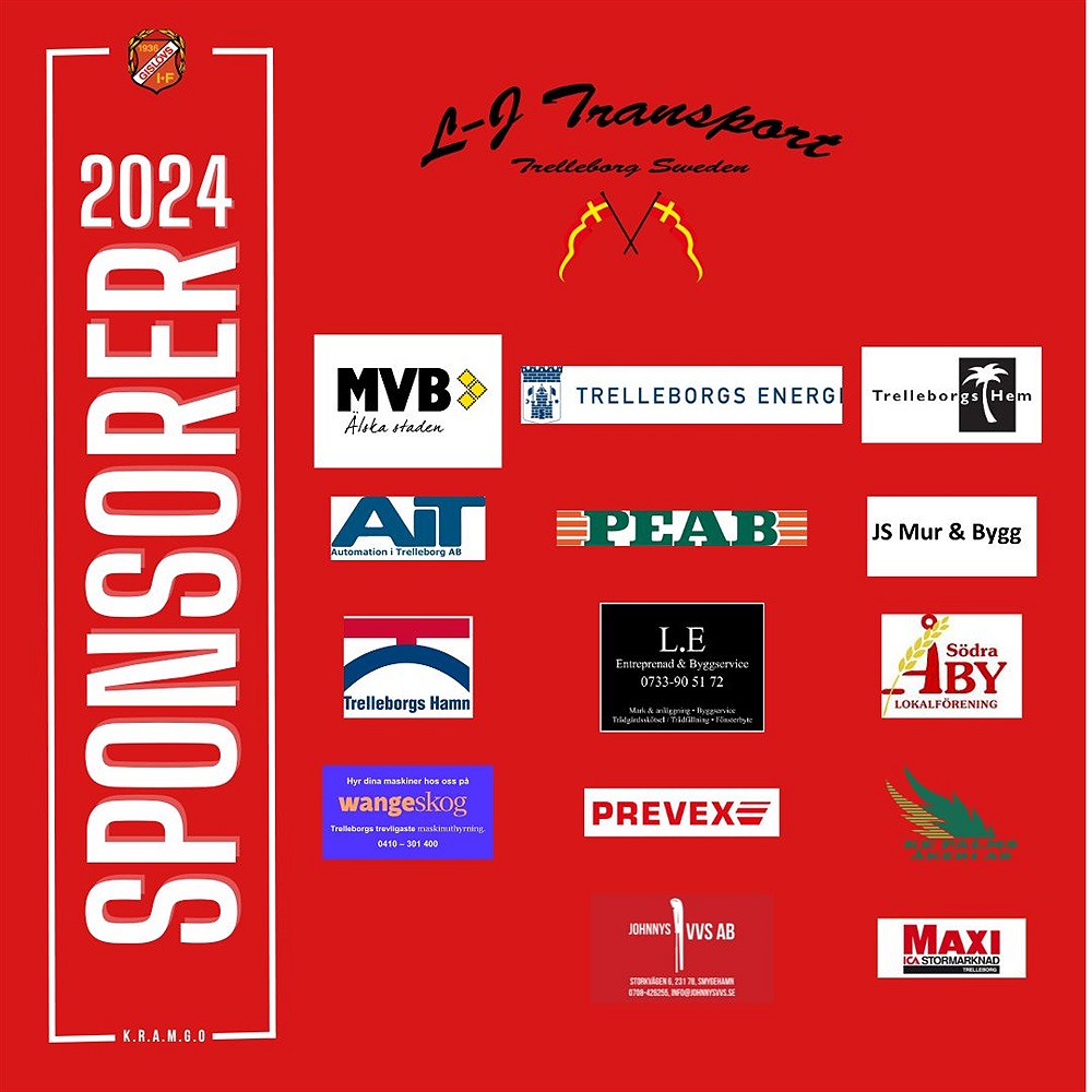 Stort tack till våra sponsorer 2024! / Gislövs IF